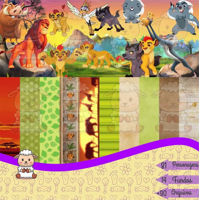Kit Digital a Guarda do Rei Leão 01 Png - Festas Infantil